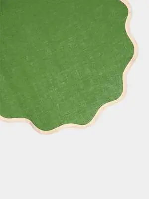 La DoubleJ Set Of 2 Rainbow Cloud Placemats - Green
