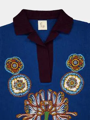 PAULA Oyester Flower Merino Wool Jumper - Multicolour