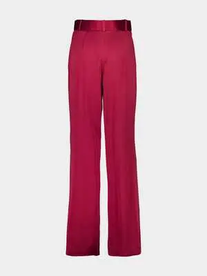 Zimmermann Loose Fit Tuck Silk Pants - Pink