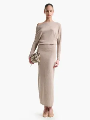 Altuzarra Nimbus Melange Kasos Cashmere Dress - Grey