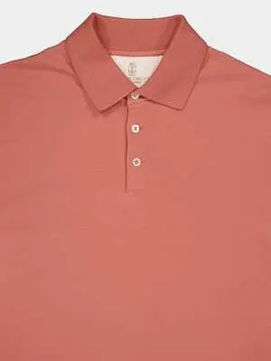 Brunello Cucinelli Salmon Short-sleeved Polo Shirt - Pink
