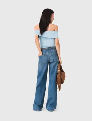 Maje Braided Flared Jeans