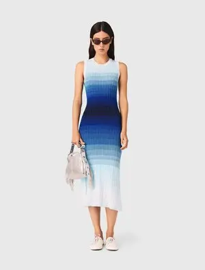 Maje Ombré Knit Maxi Dress - Blue