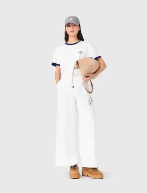 Maje Layered-look T-shirt With Embroidered Pocket