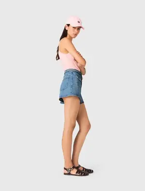 Maje Braided Belt Denim Shorts