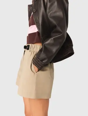 Maje Cotton Straight-cut High-waisted Shorts