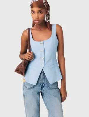 Maje Tailored Long Vest