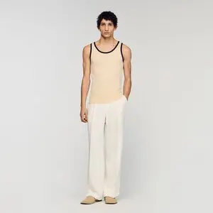 Sandro Cotton Vest Top With Patch
