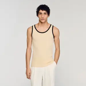 Sandro Cotton Vest Top With Patch
