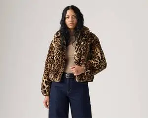 LEVI'S Elle Sherpa Jacket - Leopard