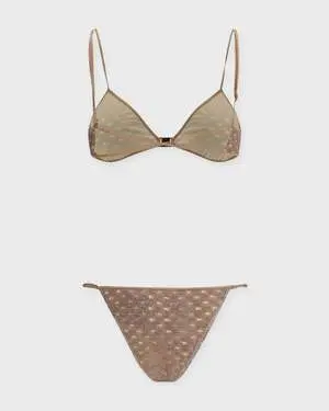 Missoni Lamé Viscose Bikini - Brown