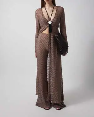 Missoni Lamé Viscose Bikini - Brown