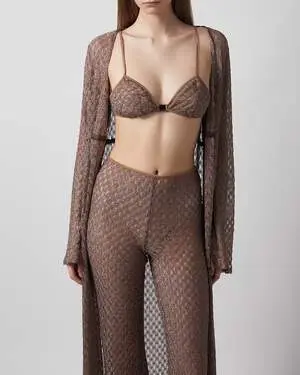 Missoni Lamé Viscose Bikini - Brown