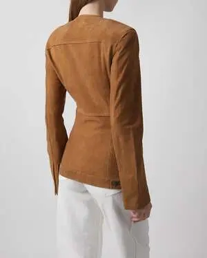 HAIKURE Tempe Suede Jacket - Chocolate