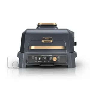 NINJA Woodfire Premium Xl Bbq Grill In Blue And Gold In Blue /gold - Blue/gold