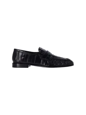 THE ROW Soft Loafers - Black
