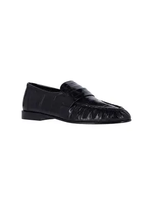 THE ROW Soft Loafers - Black