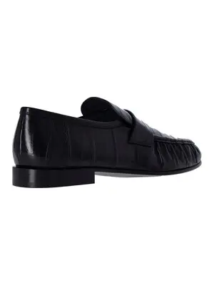 THE ROW Soft Loafers - Black
