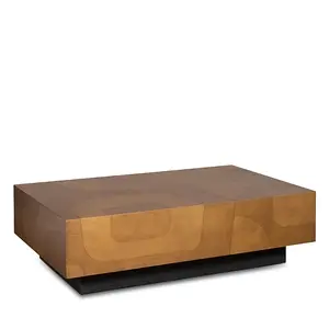 VANGUARD FURNITURE Calder Rectangular Cocktail Table - Brass/black