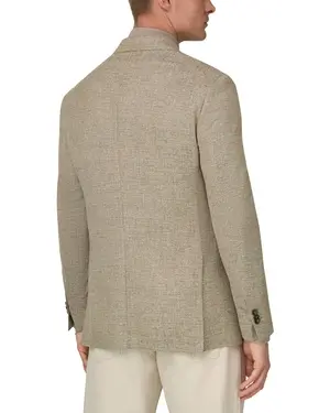 Boggi Milano Micro Textured Wool Suit Jacket - Beige