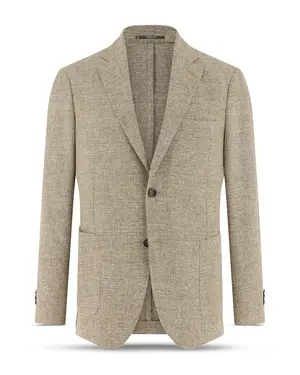Boggi Milano Micro Textured Wool Suit Jacket - Beige
