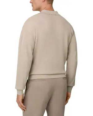 Boggi Milano Cotton Silk Polo Shirt - Sand