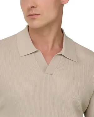 Boggi Milano Cotton Silk Polo Shirt - Sand