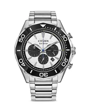 Citizen Eco-Drive Endeavor Chronograph, 43mm Silver/black