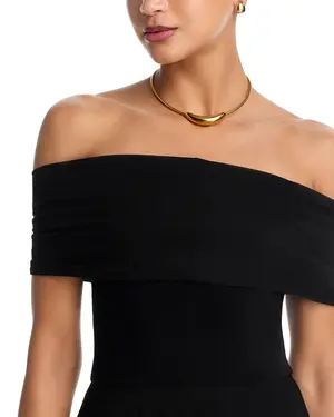 Norma Kamali Sleeveless Cowl Neck Flared Gown - Black
