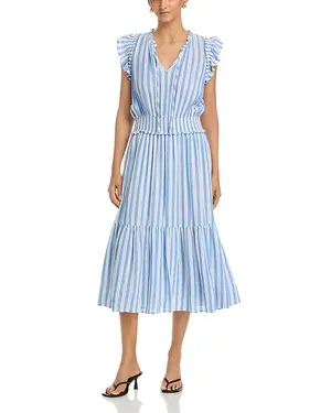 Rails Garden Striped Midi Dress - Atlantis Stripe