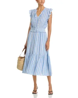 Rails Garden Striped Midi Dress - Atlantis Stripe