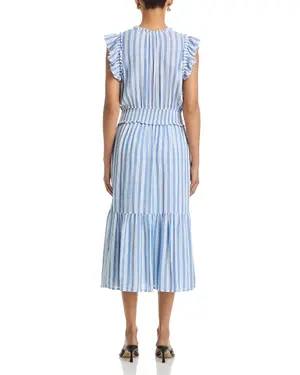 Rails Garden Striped Midi Dress - Atlantis Stripe
