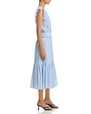 Rails Garden Striped Midi Dress - Atlantis Stripe