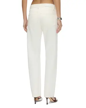 RE/DONE Mid Rise Blondie Straight Crop Jeans - Crema