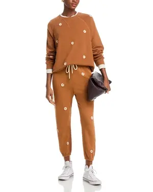 The Great. Flo Daisy Embroidered Sweatpants