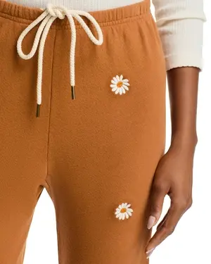 The Great. Flo Daisy Embroidered Sweatpants