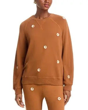The Great. Flo Daisy Embroidered Sweatshirt