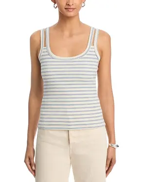 ASKK NY Double Strap Tank Top - Double Stripe