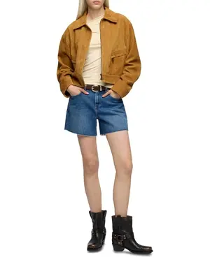 7 For All Mankind Monroe Long Denim Shorts