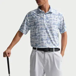 Nike Tailored Performance Dri-fit Golf Polo - Blue
