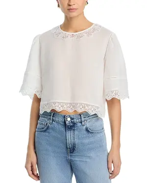 Frame Embroidered Blouses
