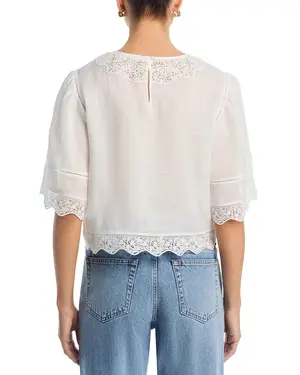FRAME The Embroidered Top