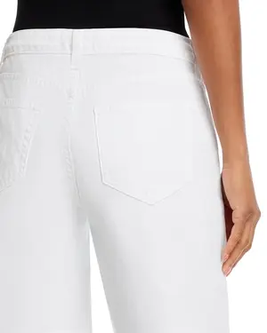 L'Agence River Mid-rise Bermuda Shorts - Blanc