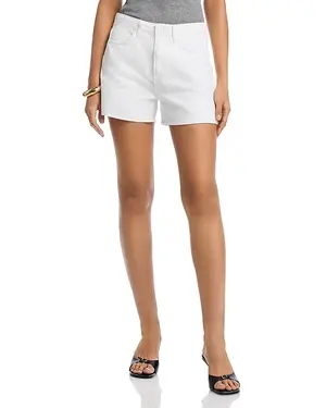 L'Agence Lissania Ultra High Rise Jean Shorts - Blanc
