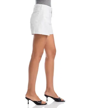 L'Agence Lissania Ultra High Rise Jean Shorts - Blanc