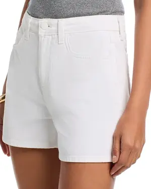 L'Agence Lissania Ultra High Rise Jean Shorts - Blanc