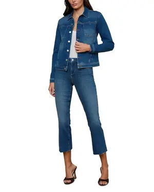 L'Agence Celine Slim Fit Denim Jacket - Authentic
