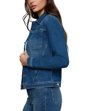 L'Agence Celine Slim Fit Denim Jacket - Authentic