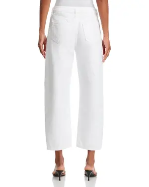 L'Agence Mallis High-rise Bow Leg Jeans - Blanc