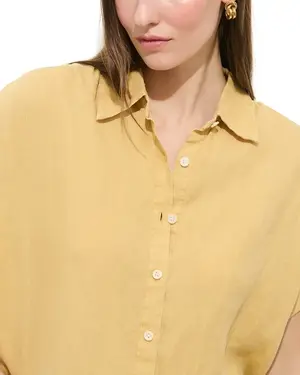 ALEX MILL Linen Blouse - Light Sienna